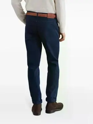Brunello Cucinelli Logo-embroidered Straight-leg Jeans - Blue