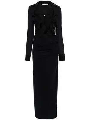 Christopher Esber Venus Plunging Maxi Dress - Black