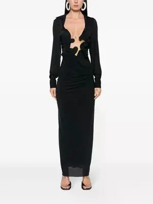 Christopher Esber Venus Plunging Maxi Dress - Black