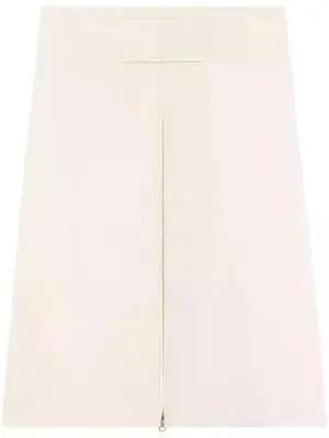 COURREGES Layered Front-zip Midi Skirt - Neutrals