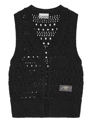 GANNI Open-knit Cardigan