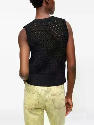 GANNI Open-knit Cardigan
