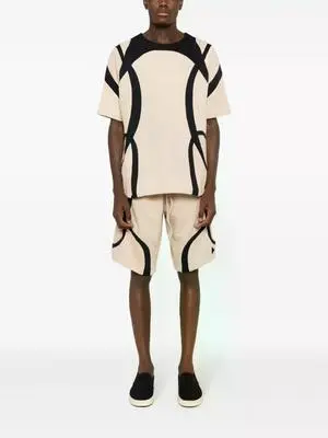 AMIR SLAMA Panelled Cotton T-shirt