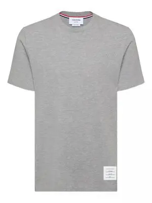 Thom Browne 4-bar Stripe Cotton T-shirt - Grey