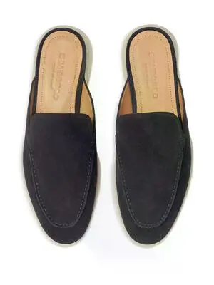 SCAROSSO Suede Slip-on Moccasins - Blue
