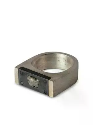 PARTS OF FOUR Plate Diamond Ring - Silver