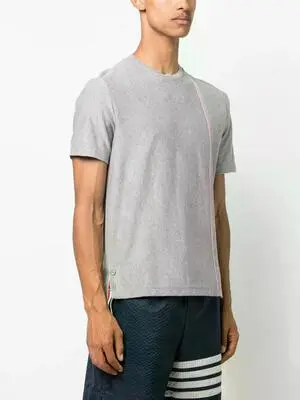 Thom Browne Rwb Stripe Cotton T-shirt - Grey