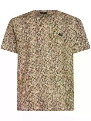 Etro Palm Tree-print Cotton T-shirt - Orange