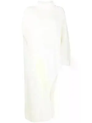 Fabiana Filippi Asymmetric Ribbed-knit Jumper - Neutrals