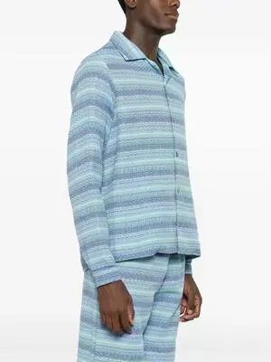 AMIR SLAMA Logo-engraved Jacquard Shirt