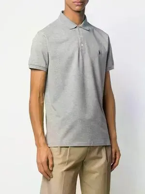 Polo Ralph Lauren Heather Stretch Cotton Logo Polo T-shirt - Grey