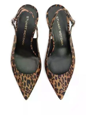 STUART WEITZMAN 75mm Power Slingback Pumps - Brown