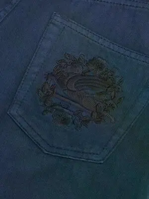 Etro Logo-embossed High-rise Flared Jeans