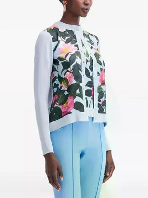 Oscar De La Renta Camellia Button-up Cardigan