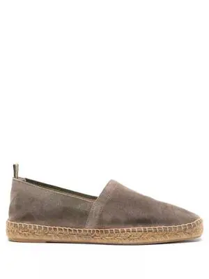 CastaÑer Braided Raffia Suede Espadrilles - Grey