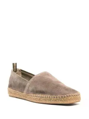 CastaÑer Braided Raffia Suede Espadrilles - Grey