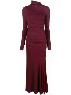Tove Africa Gathered Maxi Dress - Red