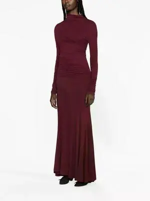 Tove Africa Gathered Maxi Dress - Red