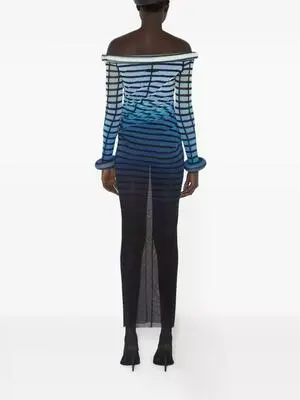 JEAN PAUL GAULTIER Striped Maxi Dress