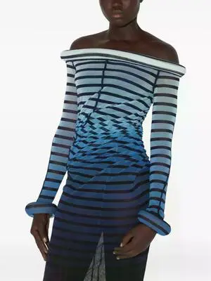 JEAN PAUL GAULTIER Striped Maxi Dress