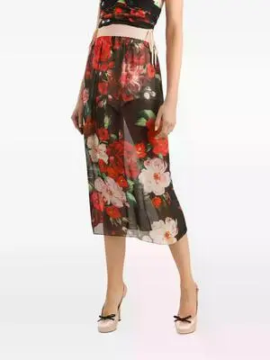 Dolce & Gabbana Floral-print Midi Skirt