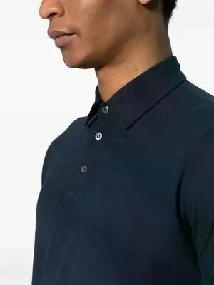 ZANONE Dyed Cotton Polo Shirt - Blue