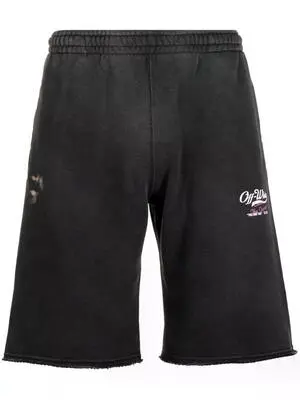 Off-White Wave Off Cotton Track Shorts