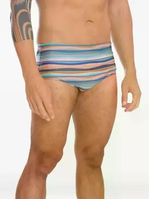 AMIR SLAMA Wave-print Swim Briefs