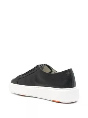Santoni Leather Sneakers - Black