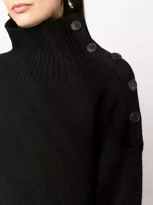 YVES SALOMON Button-detail Knitted Jumper