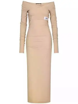 Dolce & Gabbana Number Patch Off-shoulder Dress