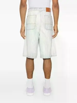 MSGM Light Wash Denim Bermuda Shorts