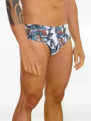 AMIR SLAMA Floral-print Swim Briefs