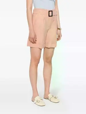 Lorena Antoniazzi Belted Pleated Thigh-length Shorts