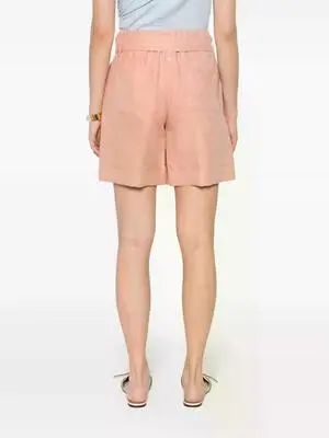 Lorena Antoniazzi Belted Pleated Thigh-length Shorts