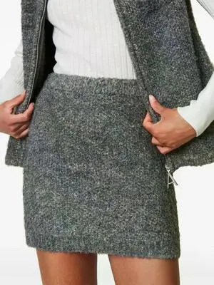 TWINSET High-waisted Bouclé Mini Skirt