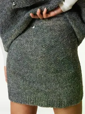 TWINSET High-waisted Bouclé Mini Skirt