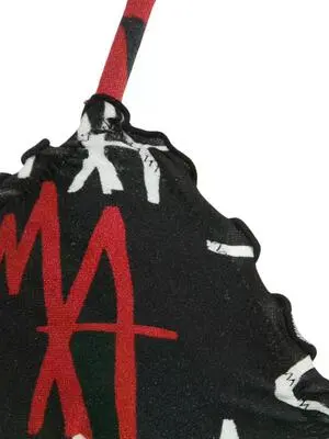 AMIR SLAMA Logo Print Bikini Set