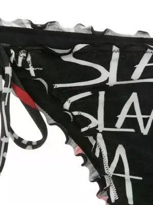 AMIR SLAMA Logo Print Bikini Set