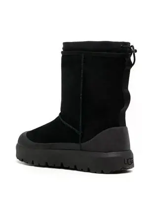 UGG Classic Short Weather Hybrid Suede Boots - Black