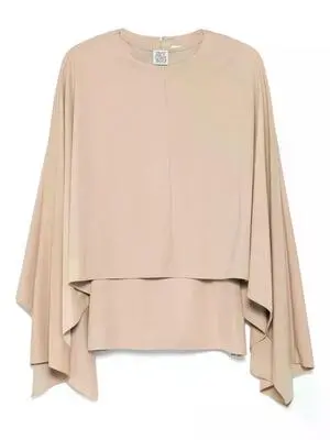 Goen.j Draped Cape Tank Top - Neutrals