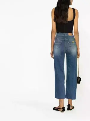Elisabetta Franchi Cropped High-waisted Jeans