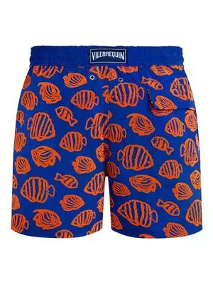 Vilebrequin Flocked Fishy Vibes Swim Shorts - Blue