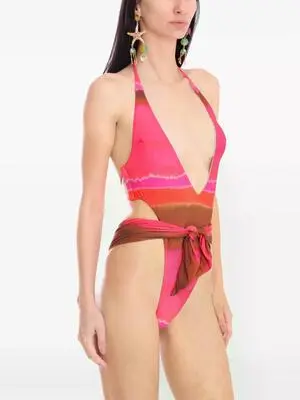 AMIR SLAMA Tie-dye One-piece Swimsuit
