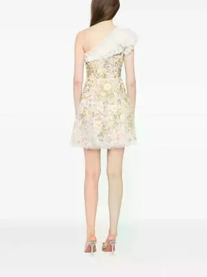 NEEDLE & THREAD Florine One-shoulder Mini Dress