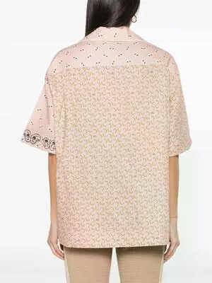 Palm Angels Mix-print Camp-collar Shirt