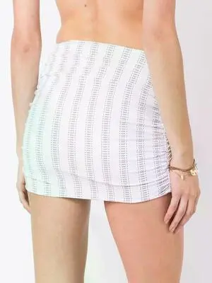 AMIR SLAMA Stripe-print Mini Skirt