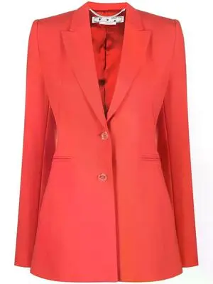 Off-White Notch-lapel Buttoned Blazer