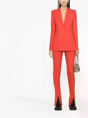 Off-White Notch-lapel Buttoned Blazer
