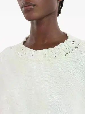 Marni Cropped Distressed Jumper